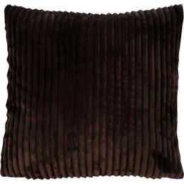 G&ouml;zze Dekokissen &raquo;Cord-Optik Dekokissen&laquo; 50x50 cm, passend zu Cord-Optik Decke, Kissenh&uuml;lle & F&uuml;llung, 1 St&uuml;ck braun Polyester B/L: 50cm x 50cm, 1 Stk.