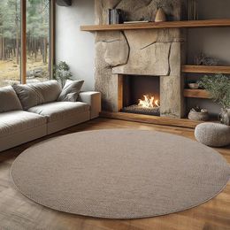 Ayyildiz Teppiche Teppich &raquo;HELIX 2200 , auch als L&auml;ufer und Rund erh&auml;ltlich&laquo; rund 7 mm H&ouml;he 3D-Effekt durch Cut-Loop-Webtechnik, Woll-Optik, Boucl&eacute;, Wohnzimmer &Oslash; 200cm 