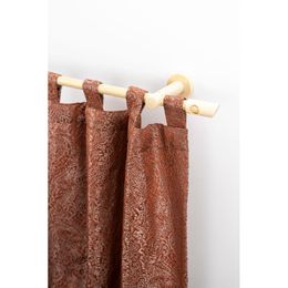 Garesa Gardinenstange &raquo;PILA&laquo; &Oslash; 20 mm 1 l&auml;ufig-l&auml;ufig Wunschma&szlig;l&auml;nge Vorhanggarnitur, verl&auml;ngerbar, Knopf mit Ausschnitt, ohne Ringe beige 