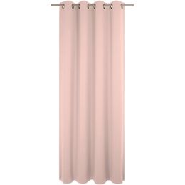 WIRTH Vorhang &raquo;Sunday&laquo; &Ouml;sen 1 Stk. tlg. nach Ma&szlig; rosa Jacquard, Baumwolle, Polyester 195cm, &Ouml;sen, 142cm