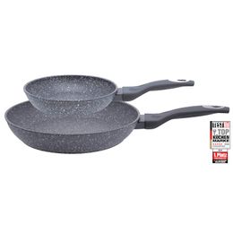 ELO Pfannen-Set &raquo;Granit Passion 2-teilig (20/28 cm)&laquo; Aluminium Set, je 1 Bratpfanne &Oslash; 20/28 cm, 2 tlg. extra raue Oberfl&auml;che mit wei&szlig;en Punkten H&ouml;he 8,2cm