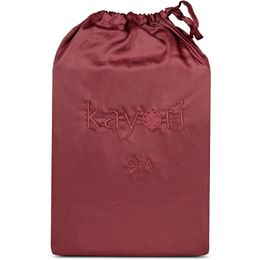 Kayori Spannbettlaken &raquo;Giza&laquo; 100% Baumwolle-Satin rot Mako-Satin, Obermaterial: 100% Baumwolle B/L: 90cm x 200cm, 1 Stk., Mako-Satin, 80-90x200 12cm