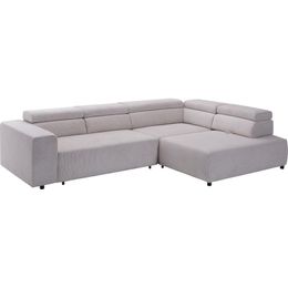 exxpo - sofa fashion Ecksofa &raquo;VITTORIO mit Komfortfunktionen, bequem und modern, Cord, L-Form&laquo; inkl. Kopfteil- und Sitztiefenverstellung, wahlweise 