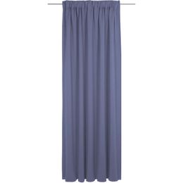 Adam Vorhang &raquo;Uni Collection, Made in Germany&laquo; Multifunktionsband 1 Stk. tlg. Blickdichter aus 100% Bio-Baumwolle, Vorhang nach Wunschma&szlig; blau Baumwolle (