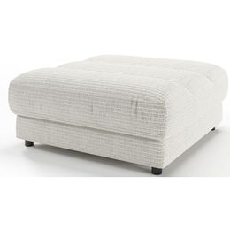3C Candy Polsterhocker &raquo;Stripes&laquo; Passend zur Serie Stripes, Chenille-Bezug silber 100% Polyester B/H/T: 100cm x 43cm x 100cm, Chenille