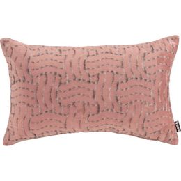 HOCK Dekokissen &raquo;Fugato&laquo; mit flauschigem Stoff, Kissenh&uuml;lle mit F&uuml;llung, 1 St&uuml;ck rosa Wolle B/L: 50cm x 30cm, 1 Stk.