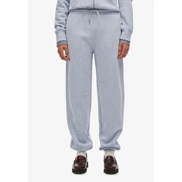 Superdry Damen Sweathose &raquo;ESSENTIAL LOGO JOGGER HB&laquo; aus Baumwollmischung, lange Passform, mit Kordel und Gummizug blau XL, N-Gr