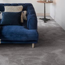 ANDIAMO Teppichboden &raquo;Levin, Velours, Gesamth&ouml;he 10 mm, Luxusklasse LC2&laquo; rechteckig Uni Farben, Breite 400 cm oder 500 cm, weiche Qualit&auml;t grau Kunstfaser B :