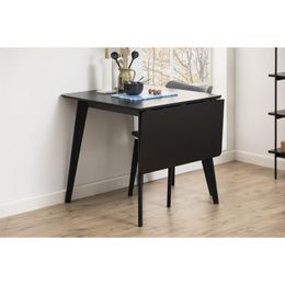 ACTONA GROUP Esstisch &raquo;Roxby&laquo; 1 Stk. tlg. K&uuml;chentisch, Tischplatte in MDF und Eiche Furnier, mit 1 Klappe schwarz B/H/T: 120cm x 76cm x 80cm