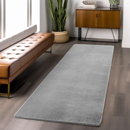 Ayyildiz Teppiche Teppich &raquo;JOY 1400, auch als L&auml;ufer und in Rund erh&auml;ltlich&laquo; rechteckig 11 mm H&ouml;he besonders weich, uni Kurzflor, Wohnzimmer, Kinderzimmer silber 