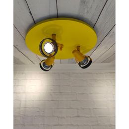 Niermann Deckenstrahler &raquo;Strahler, Kinderlampe&laquo; GU10 1 Stk. 3 verstellbare Spots, Kinderzimmer gelb 3, &Oslash; 35cm H: 15cm, 1 Stk.