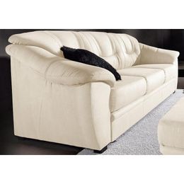 Sit & More sit&more 3-Sitzer &raquo;Safira&laquo; inklusive komfortablem Federkern, wahlweise mit Schlaffunktion beige NaturLeder (in Sitz und R&uuml;cken, Korpus in passendem 