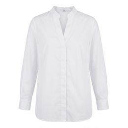 Emilia Lay - Long-Bluse, weiss, Gr. 52 / XXL - Baumwolle