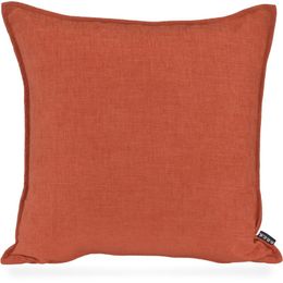 HOCK Dekokissen &raquo;Lucky&laquo; Sofakissen inkl. F&uuml;llung, 70x40cm, einfarbig, creme ecru, Dekokissen orange Polyester B/L: 45cm x 45cm, 1 Stk.