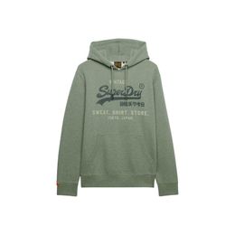 Superdry Herren Kapuzensweatshirt &raquo;SD-VL HERITAGE RELAXED HOOD&laquo;, aus Baumwollmischung, Relaxed Fit, mit Rippb&uuml;ndchen am Rumpfabschluss gr&uuml;n L