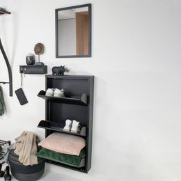 SPINDER DESIGN Schuhschrank &raquo;Billi&laquo; Metall, Breite 50 cm schwarz Metall B/H/T: 50cm x 103cm x 15cm