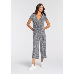 Laura Scott Damen Jumpsuit mit V-Ausschnitt schwarz-wei&szlig; 40, N-Gr