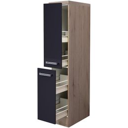 Flex-Well Apothekerschrank &raquo;Antigua&laquo; (B x H x T) 30 x 162 x 60 cm, mit 4 Ablagen grau Holzwerkstoff San Remo Eiche, B/H/T: 30cm x 162cm x 57cm