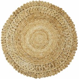 CarpetFine Sisalteppich &raquo;Juteteppich Luca&laquo; rund 13 mm H&ouml;he nat&uuml;rliches Pflanzenmaterial von Hand gewebt, Boho Style beige Jute &Oslash; 120cm 1 Stk., 13mm, &Oslash;