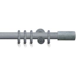 Liedeco Gardinenstange &raquo;Terra Zylinder&laquo; &Oslash; 28 mm 1 l&auml;ufig-l&auml;ufig Fixma&szlig; grau Holzwerkstoff B/L: 120cm &Oslash; 28mm, 1 l&auml;ufig