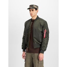 Alpha Industries Herren Bomberjacke &raquo;MA-1 VF Vintage Fit 59&laquo; Kunstfaser, slim fit gr&uuml;n S