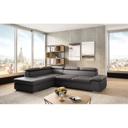 Sit & More sit&more Ecksofa &raquo;Valantine L-Form, B: 272 cm&laquo; mit Arm- & Kopfteilverstellung, optional mit Schlaffunktion braun NaturLEDER ;Spannstoff B/H/T: 272cm x