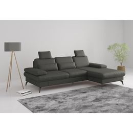 Sit & More sit&more Ecksofa &raquo;Morris L-Form, inkl. Sitztiefenverstellung&laquo; wahlweise mit Armteilverstellung, Schlaffunktion & Bettkasten grau B/H/T: 275cm x 82cm x