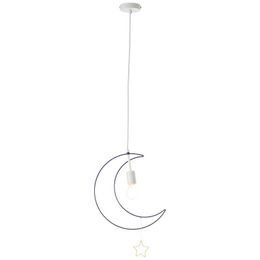Brilliant Pendelleuchte &raquo;Ezra&laquo; E27 1 Stk. 31cm hellblau/wei&szlig; blau 1, H: 155cm, 1 Stk.