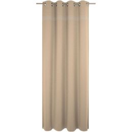 WIRTH Vorhang &raquo;Wiessee&laquo; &Ouml;sen 1 Stk. tlg. nach Ma&szlig; beige Baumwolle, Leinen, Modal 195cm, &Ouml;sen, 150cm