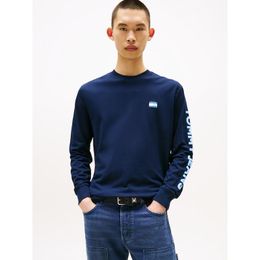 Tommy Jeans Herren Langarmshirt &raquo;TJM REG POP COL NW CLSC LS T EXT&laquo; Mit Rundhalsausschnitt blau XXL