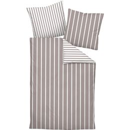 Janine Wendebettw&auml;sche &raquo;modernclassic 39028-28&laquo; mit Rei&szlig;verschluss braun Mako-Satin, Obermaterial: 100% Baumwolle B/L: 200cm x 200cm, 1 Stk., 2 Stk., Mako-