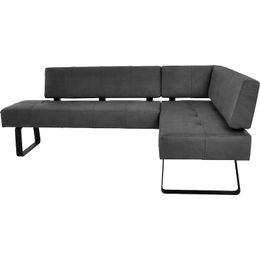 K+w Komfort & Wohnen K+W Komfort & Wohnen Eckbank &raquo;Spider II&laquo; Sitzsteppung, bequem durch Sandwichbauweise, 2 Stellma&szlig;e schwarz B/H/T: 227cm x 88cm x 165cm, Microfaser 1, 