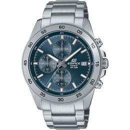 CASIO EDIFICE Herren CASIO EDIFICE Chronograph Quarzuhr,Armbanduhr,Herrenuhr, bis 10 bar wasserdicht,Edelstahlarmband silber Einheitsgr&ouml;&szlig;e
