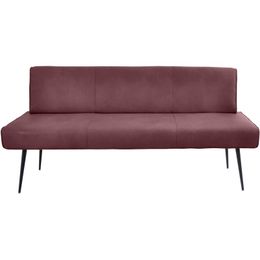 K+w Komfort & Wohnen K+W Komfort & Wohnen Essbank &raquo;Giacomo I Polsterbank&laquo; Metallf&uuml;sse in schwarz, wahlweise in der Breite 200cm oder 177cm rot B/H/T: 177cm x 87cm x 62cm, 