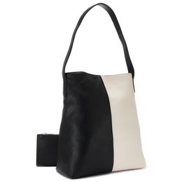 Vivance Damen Shopper &raquo;Schultertasche, Handtasche, Einkaufstasche, Damentasche&laquo; mit kleiner herausnehmbarer Innentasche VEGAN schwarz-wei&szlig; B/H/T: 30cm