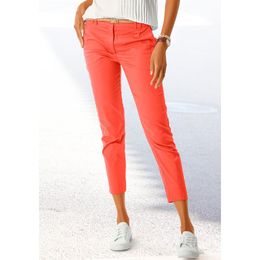 Vivance Damen Chinohose &raquo;mit kleinem Beinschlitz&laquo; in klassischer Basic-Form, Stoffhose, Business-Look orange 34, N-Gr