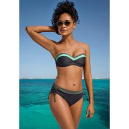 s.Oliver Damen s.Oliver B&uuml;gel-Bandeau-Bikini-Top &raquo;Yella&laquo; mit kontrastfarbenen Details schwarz 40, Cup B