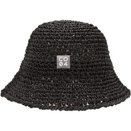 Chillouts Damen Chillouts Sonnenhut &raquo;Riga Hat&laquo; Boho-Hut aus Papierstroh mit knautschbarem Design schwarz S (M)