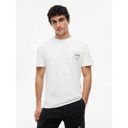 Tommy Jeans Herren T-Shirt &raquo;TJM REGULAR SIGNATURE FLAG&laquo; wei&szlig; XXL
