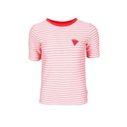 KLEINIGKEIT Damen T-Shirt "Kleinigkeit Fru T-Sh&ouml;rt", rosa, Gr. M, gestreift, 65% Polyester, 35% Viskose, Shirts