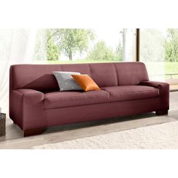 DOMO collection 2-Sitzer &raquo;Norma Top, elegant & modern, flache Armlehnen, bequem, Breite 192cm&laquo; rot B/H/T: 192cm x 77cm x 90cm, Kunstleder SOFTLUX , 