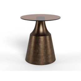 ACTONA GROUP Couchtisch &raquo;Dunsley, Kaffeetisch, Beistelltisch&laquo; Tisch, Tischplatte aus Glas, in 2 Gr&ouml;&szlig;en braun B/H/T: 45cm x 47cm x 45cm