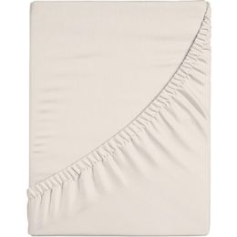bellana Spannbettlaken &raquo;bellana premiumstretch&laquo; super elastisch beige Jersey-Elasthan, Obermaterial: 95% Baumwolle, 5% Elasthan 1 Stk., Jersey-