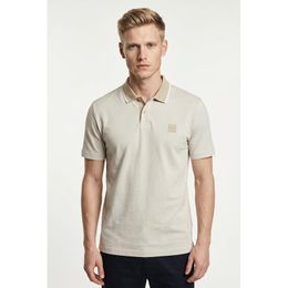 BOSS Orange Herren BOSS Orange Poloshirt &raquo;Passerford Regular Fit Contrast&laquo; Contrast Classic Stretch Pique Polo, pflegeleicht beige M
