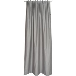 Sch&ouml;ner Wohnen Kollektion SCH&Ouml;NER WOHNEN-Kollektion Vorhang &raquo;Soft&laquo; Multifunktionsband 1 Stk. tlg. mit Lederapplikation grau Jacquard, Polyester 250cm, Multifunktionsband, 130cm