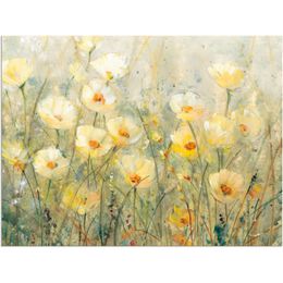 Artland Wandbild &raquo;Sommer in voller Bl&uuml;te I&laquo; Blumenwiese 1 Stk. tlg. als Alubild, Leinwandbild, Poster in verschied. Gr&ouml;&szlig;en gelb B/H/T: 80cm x 60cm, Alu-Dibond