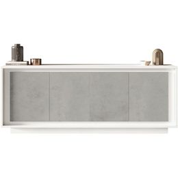 Home Affaire Sideboard &raquo;Sky, B/T 207/50 cm, Kommode/Anrichte/Stauraumschrank, 4 T&uuml;ren&laquo; Softclosing, Korpus & Front 22 mm stark, Rahmen-Optik 