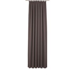 Adam Vorhang &raquo;Uni Collection&laquo; Kr&auml;uselband 1 Stk. tlg. aus 100% Bio-Baumwolle, Vorhang nach Wunschma&szlig; braun Baumwolle (Bio-Baumwolle) 235cm, Kr&auml;uselband, 