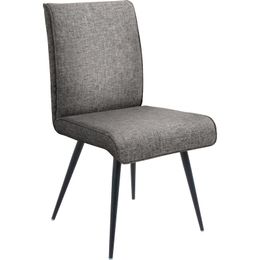 K+w Komfort & Wohnen K+W Komfort & Wohnen 4-Fu&szlig;stuhl &raquo;Giacomo I&laquo; () 1 Stk.4- Fu&szlig;stuhl mit umlaufenden 4mm Keder am R&uuml;cken und Sitz, Metallf&uuml;&szlig;e grau B/H/T: 48cm x 91cm x 