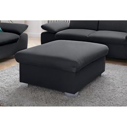 DOMO collection Hocker &raquo;Milan&laquo; mit Staufach schwarz Luxus-Microfaser (100% Polyester);Kunstleder SOFTLUX ;Luxus-Microfaser ALTARA NUBUCK (100% 